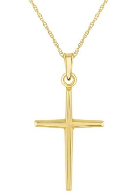 Belk & Co. 14K Yellow Gold Cross Pendant Necklace | belk