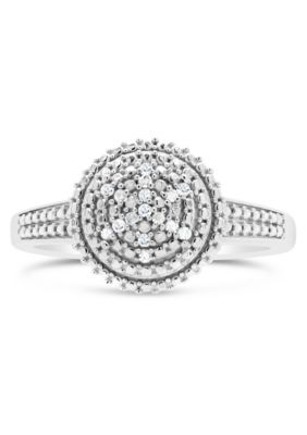 Belk & Co. Sterling Silver Diamond Accent Cluster Ring | belk