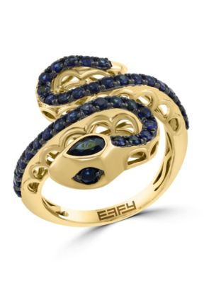 Effy® Natural Sapphire Snake Ring in 14K Yellow Gold | belk
