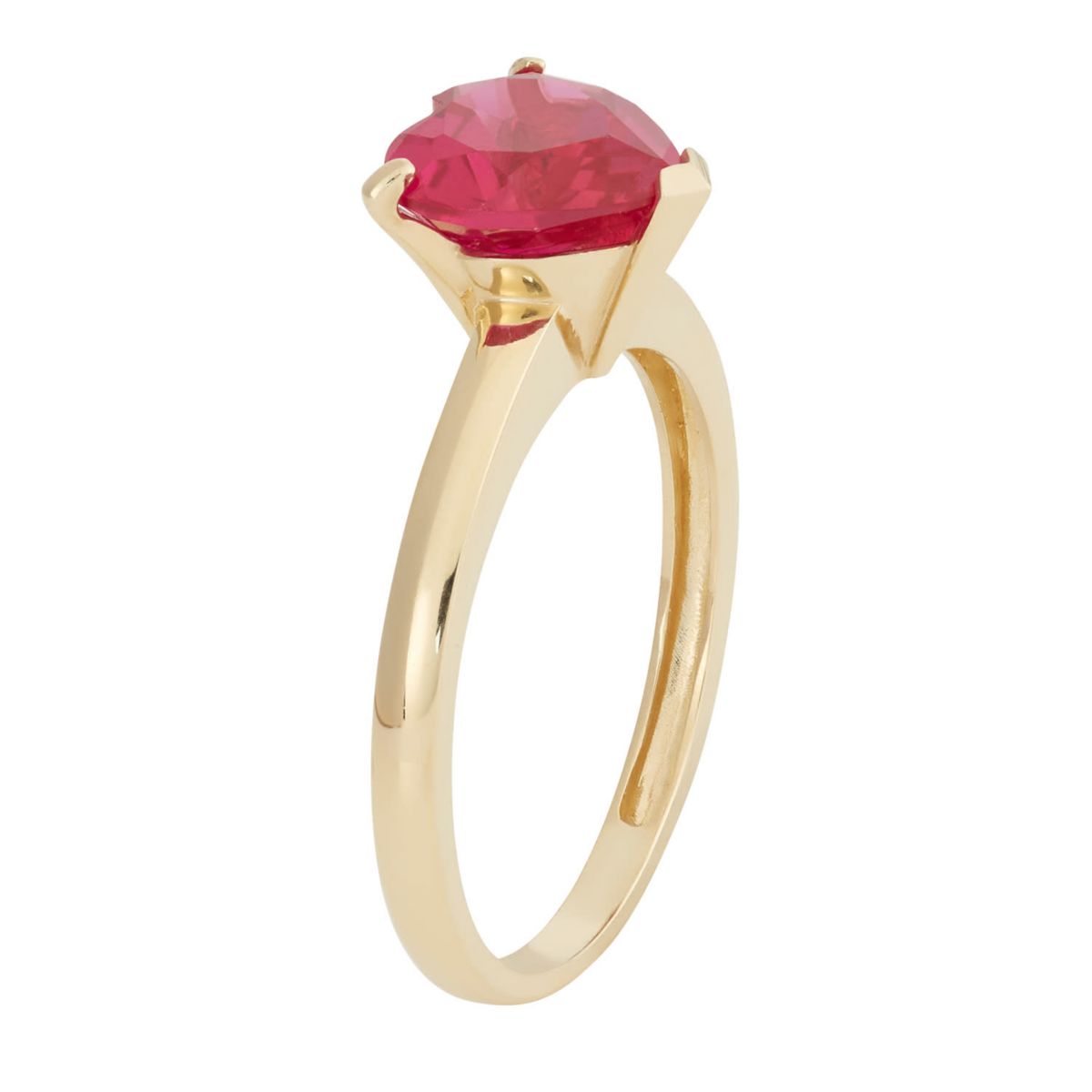 Jordan Blue NYC Lab Created 10K Gold Created Ruby Solitaire Ring | Belk