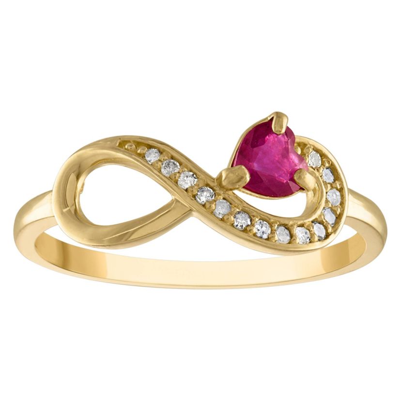Jordan Blue NYC 10K Gold Ruby And Diamond Ring | Belk