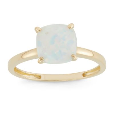 Jordan Blue NYC Lab Created 10K Gold Created Opal Solitaire Ring | Belk