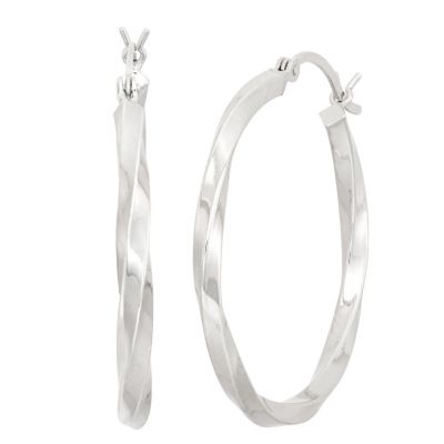 Jordan Blue NYC Sterling Silver Twist Hoop Earring | belk