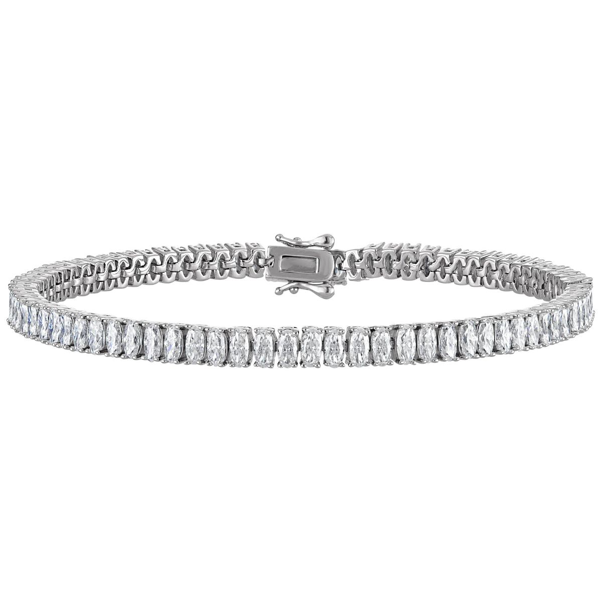 Jordan Blue NYC Lab Created Sterling Silver Moissanite Tennis Bracelet ...