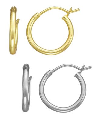 Jordan Blue NYC Sterling Silver Hoop Earring Set | belk