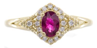Anika and August Ruby Ring in 10K Yellow Gold | belk