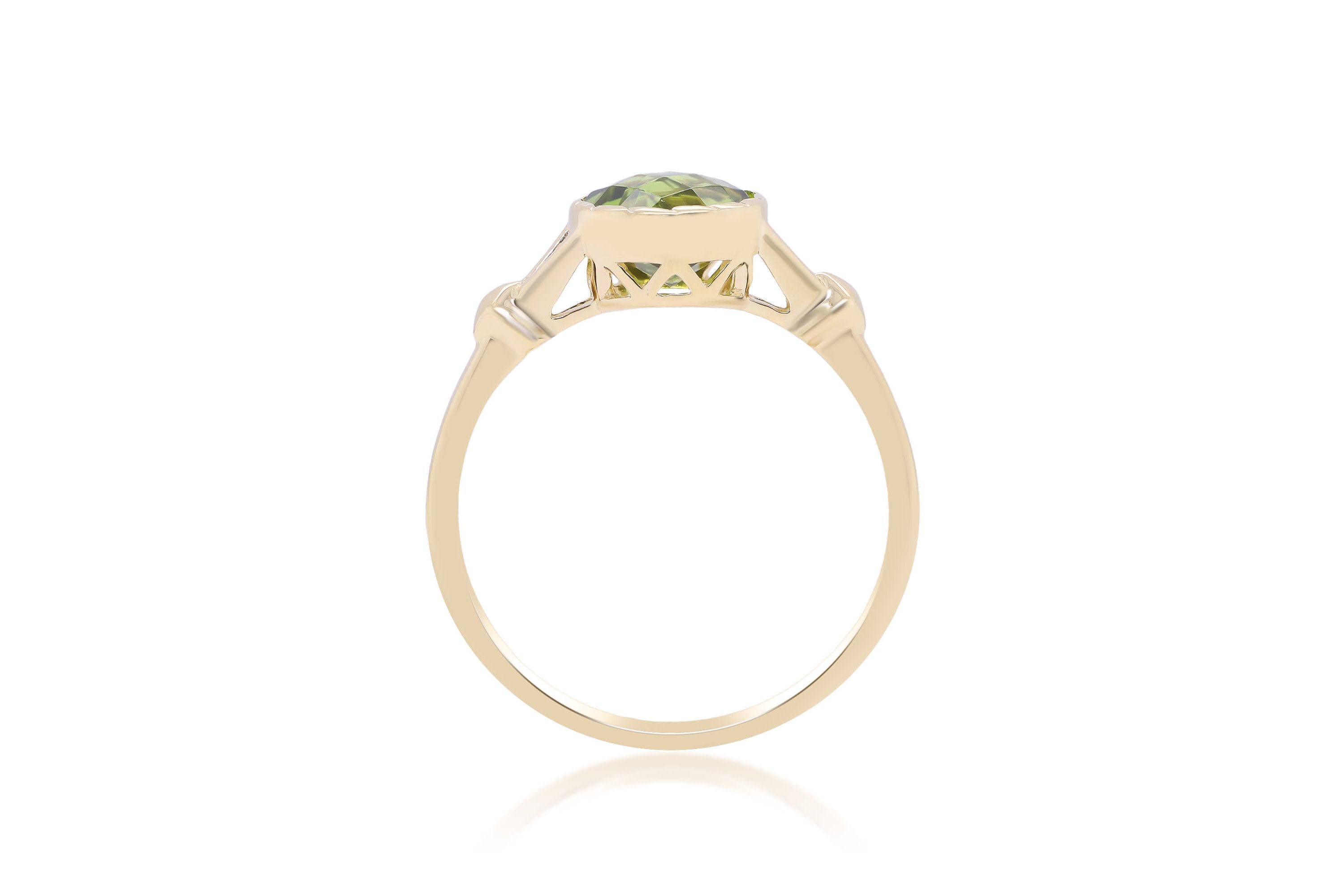 Anika and August Peridot Ring in 14K Yellow Gold | Belk
