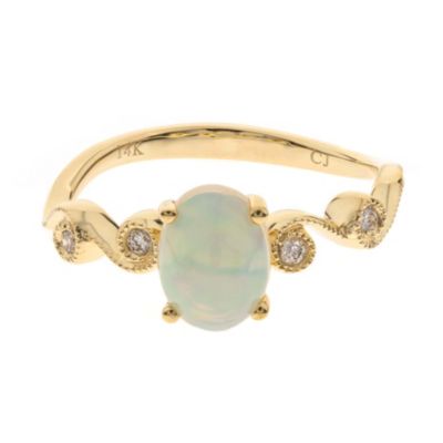 Anika and August Ethiopian Opal Ring in 14K Yellow Gold | belk
