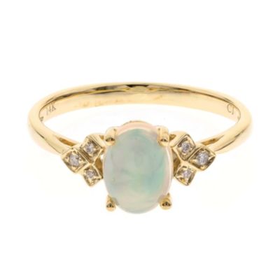 Anika and August Ethiopian Opal Ring in 14K Yellow Gold | belk