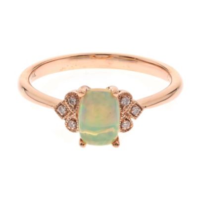 Anika and August Ethiopian Opal Ring in 14K Rose Gold | belk