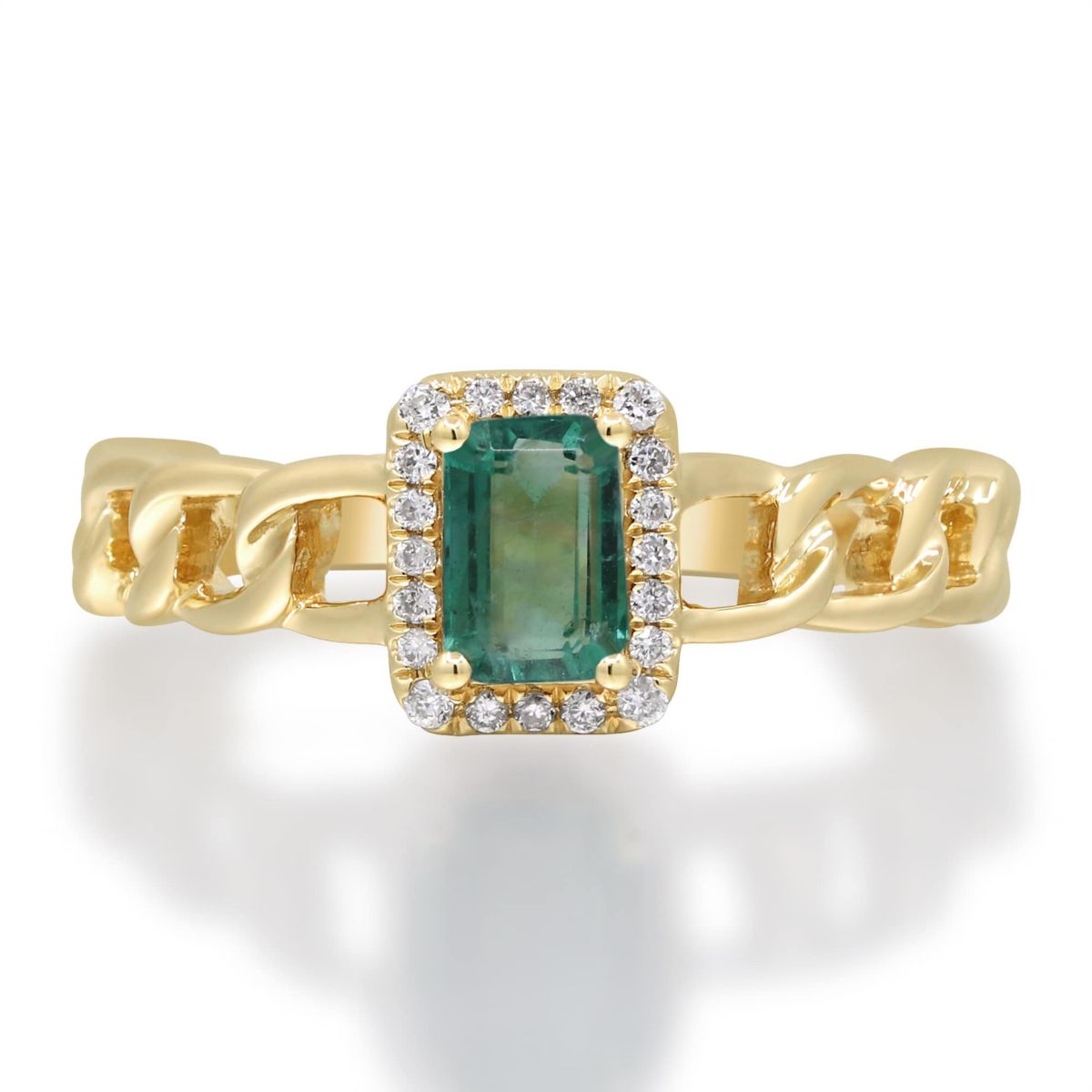 Anika and August EMERALD Ring in 10K YELLOW GOLD | Belk