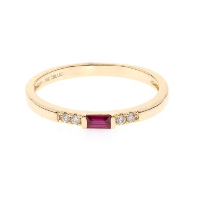 Anika and August RUBY Ring in 10K YELLOW GOLD | Belk