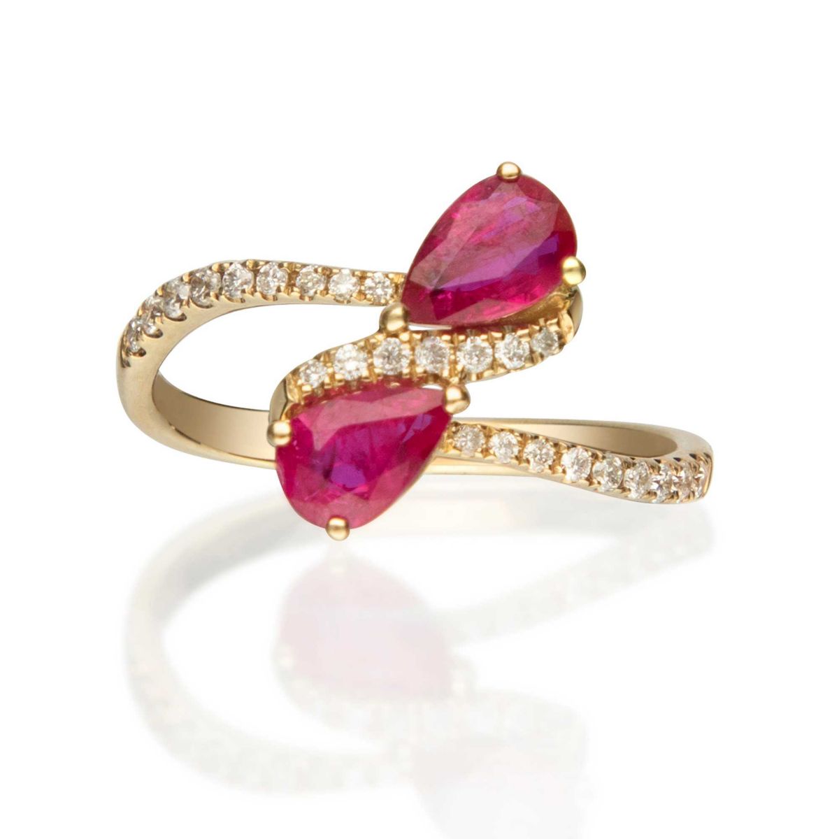 Anika and August RUBY Ring in 10K YELLOW GOLD | Belk