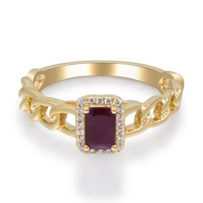 Anika and August RUBY Ring in 10K YELLOW GOLD | Belk