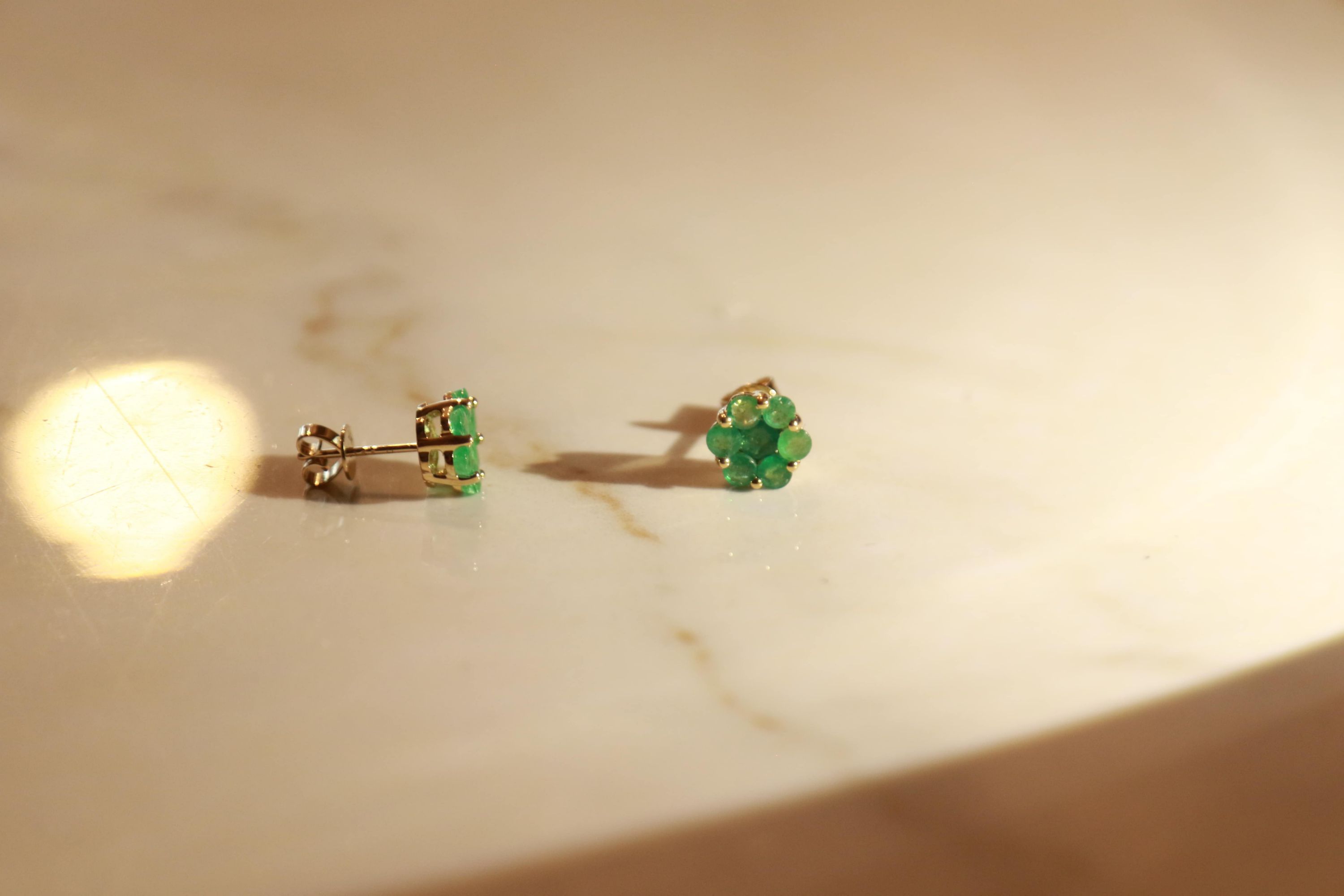 Anika and August Emerald Earring in 14K Yellow Gold | Belk