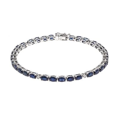 Anika and August SAPPHIRE Bracelet in 10K WHITE GOLD | Belk