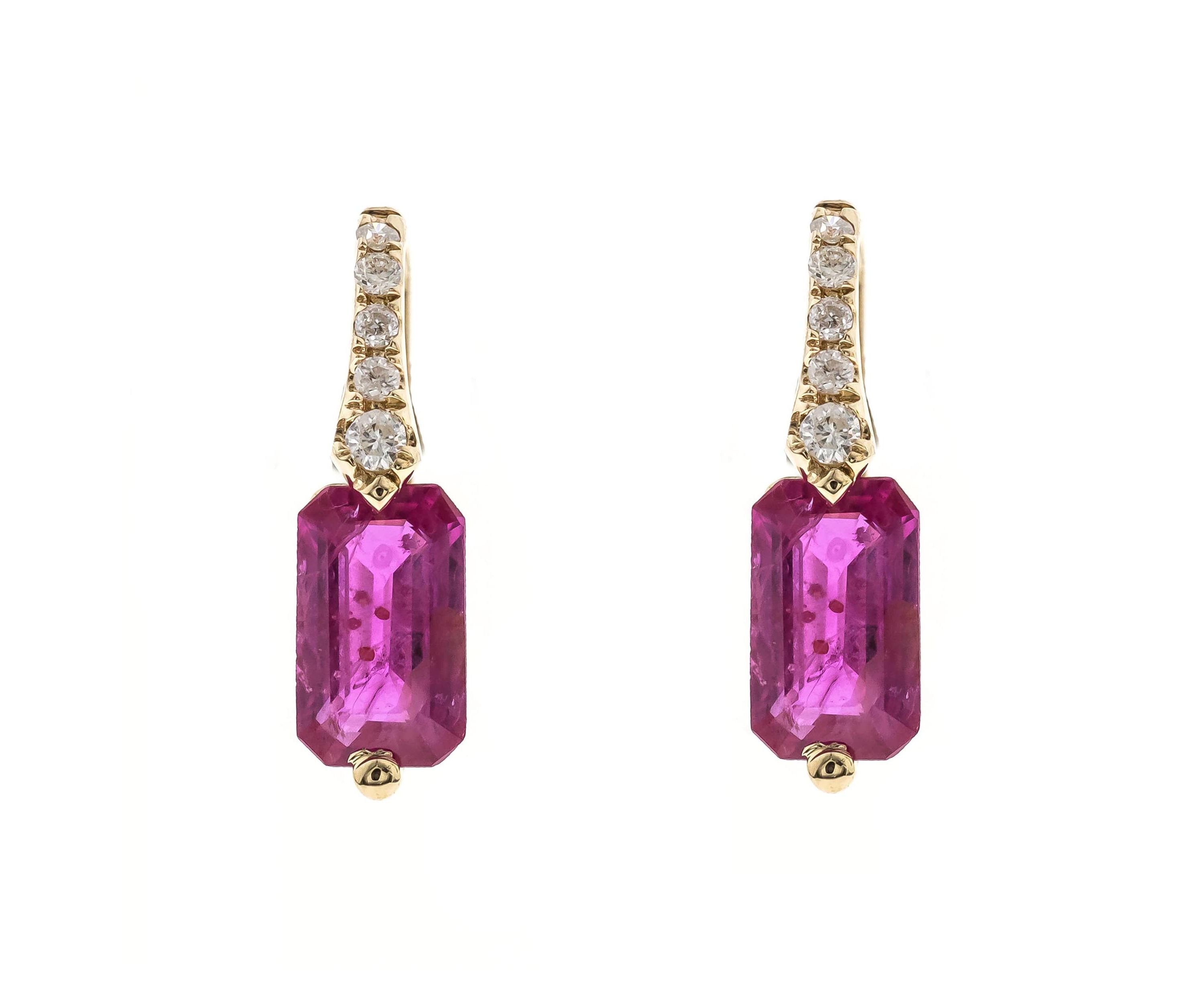 Anika and August Ruby Earring in 10K Yellow Gold | Belk