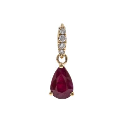 Anika and August Ruby Pendant in 10K Yellow Gold | Belk