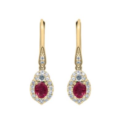 Anika and August RUBY Earrings in 10K YELLOW GOLD | Belk