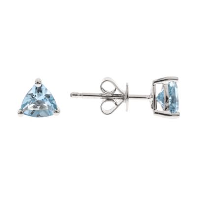 Anika and August Aquamarine Earring in 14K White Gold | Belk