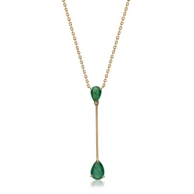 Anika and August EMERALD Necklace in 10K YELLOW GOLD | belk