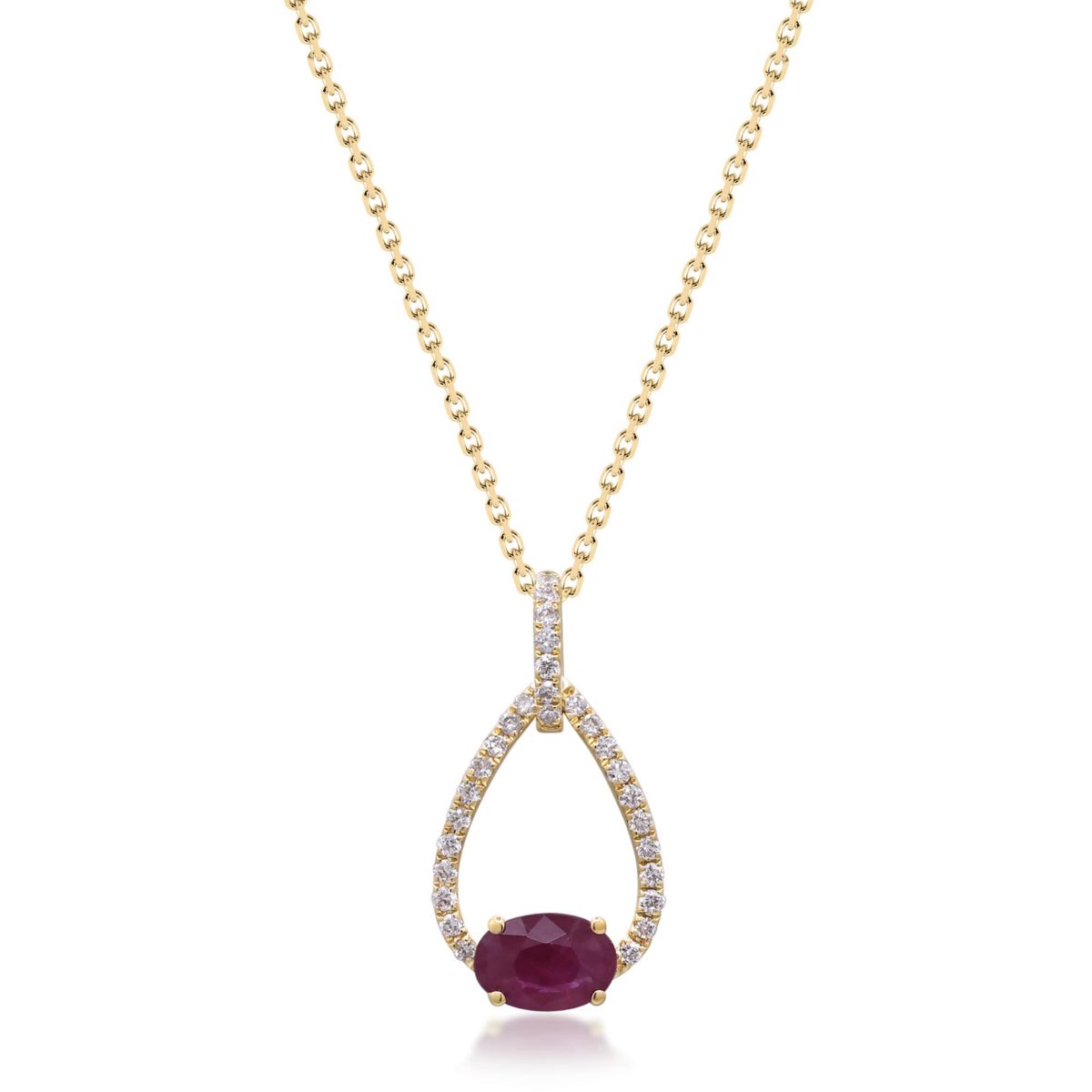 Anika and August RUBY Pendant in 10K YELLOW GOLD | Belk
