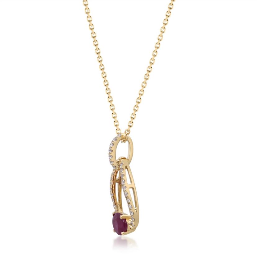 Anika and August RUBY Pendant in 10K YELLOW GOLD | Belk