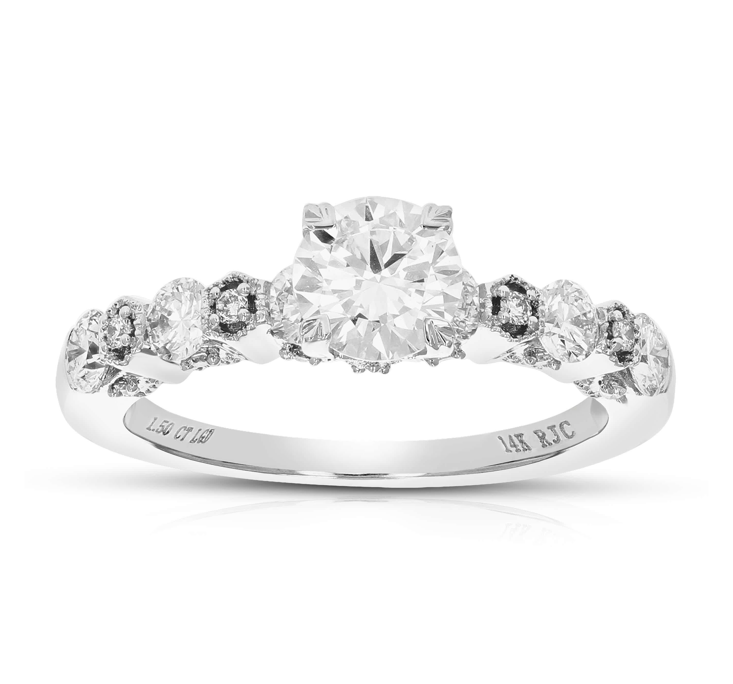 Amairah Lab Created 1.50 ct. t.w. Engagement Ring in 14K White Gold | Belk