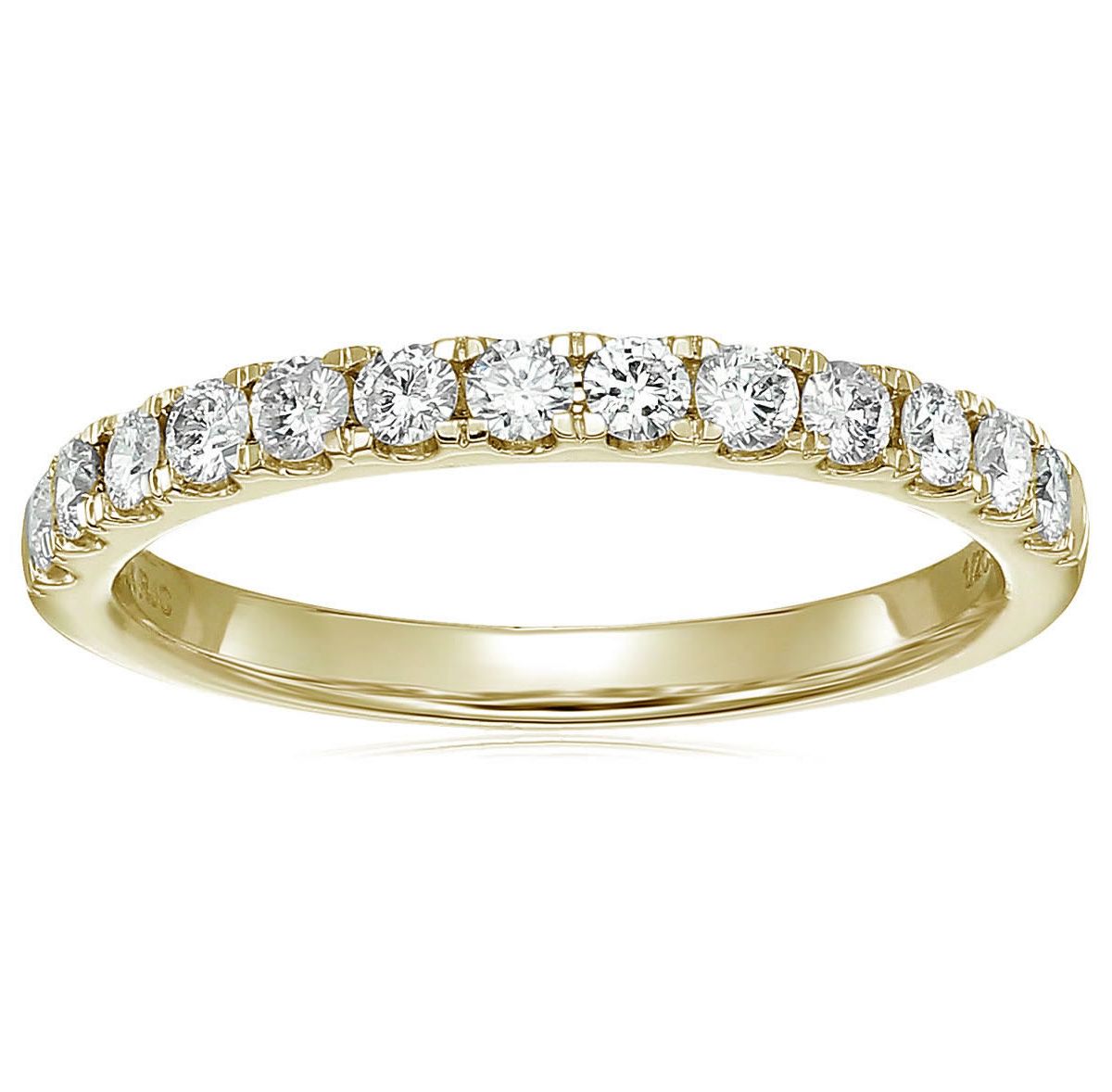 Amairah 1/2 ct. t.w. Diamond Wedding Band in 14K Yellow Gold | Belk