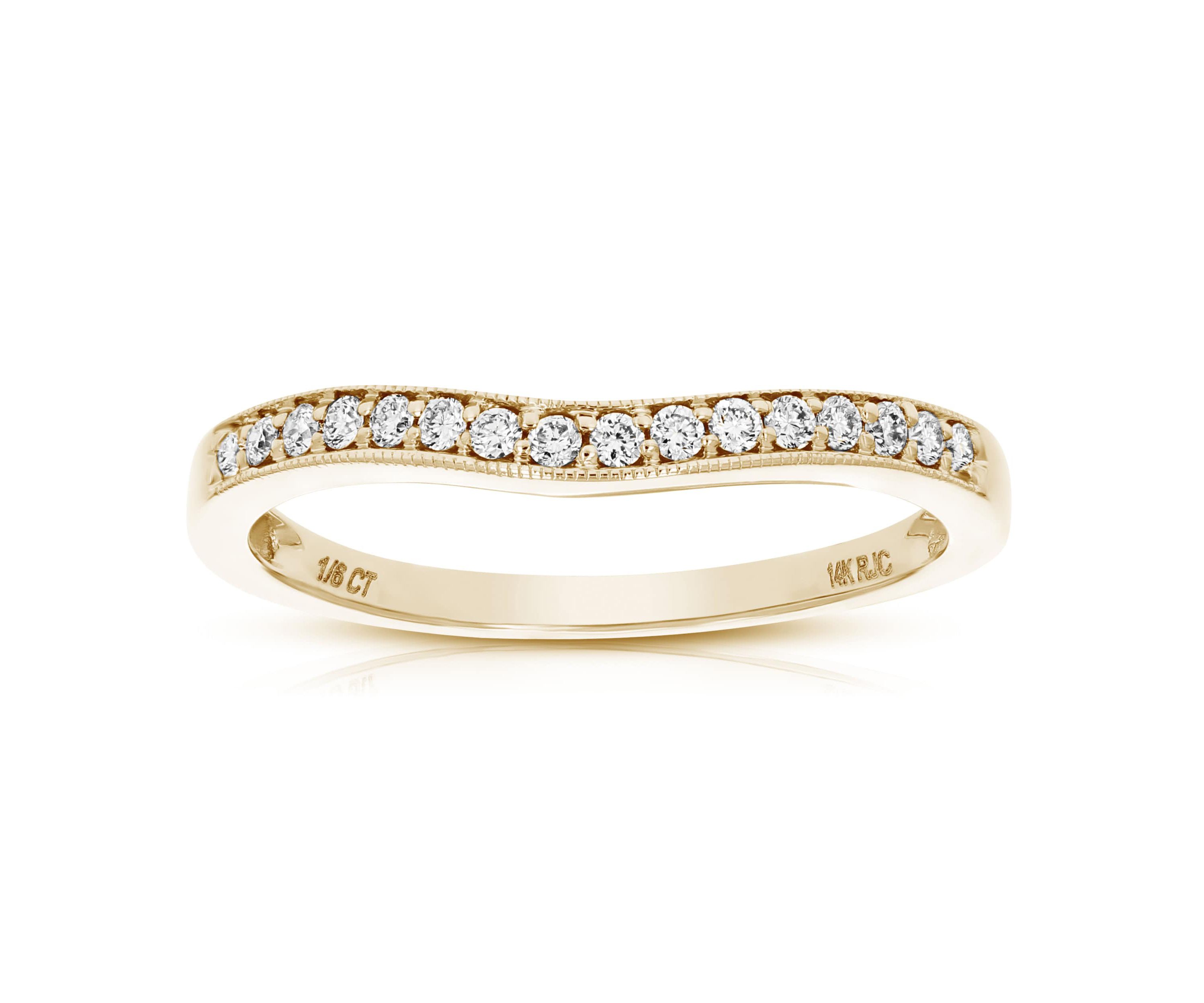 Amairah 0.16 ct. t.w. Diamond Wedding Band in 14K Yellow Gold | Belk