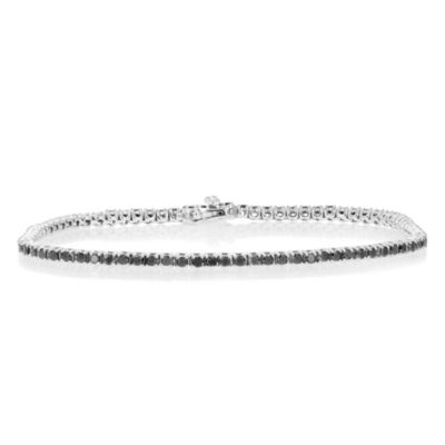 Amairah 2 ct. t.w. Black Diamond Tennis Bracelet in 925 Sterling Silver ...