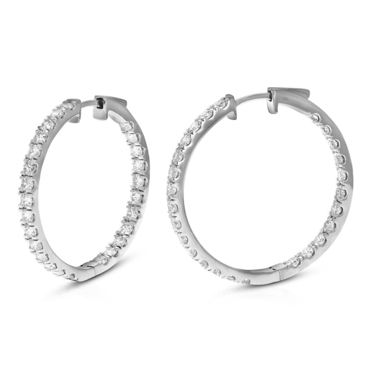 Amairah Lab Created 3 ct. t.w. Lab Grown Diamond Hoop Earrings in ...