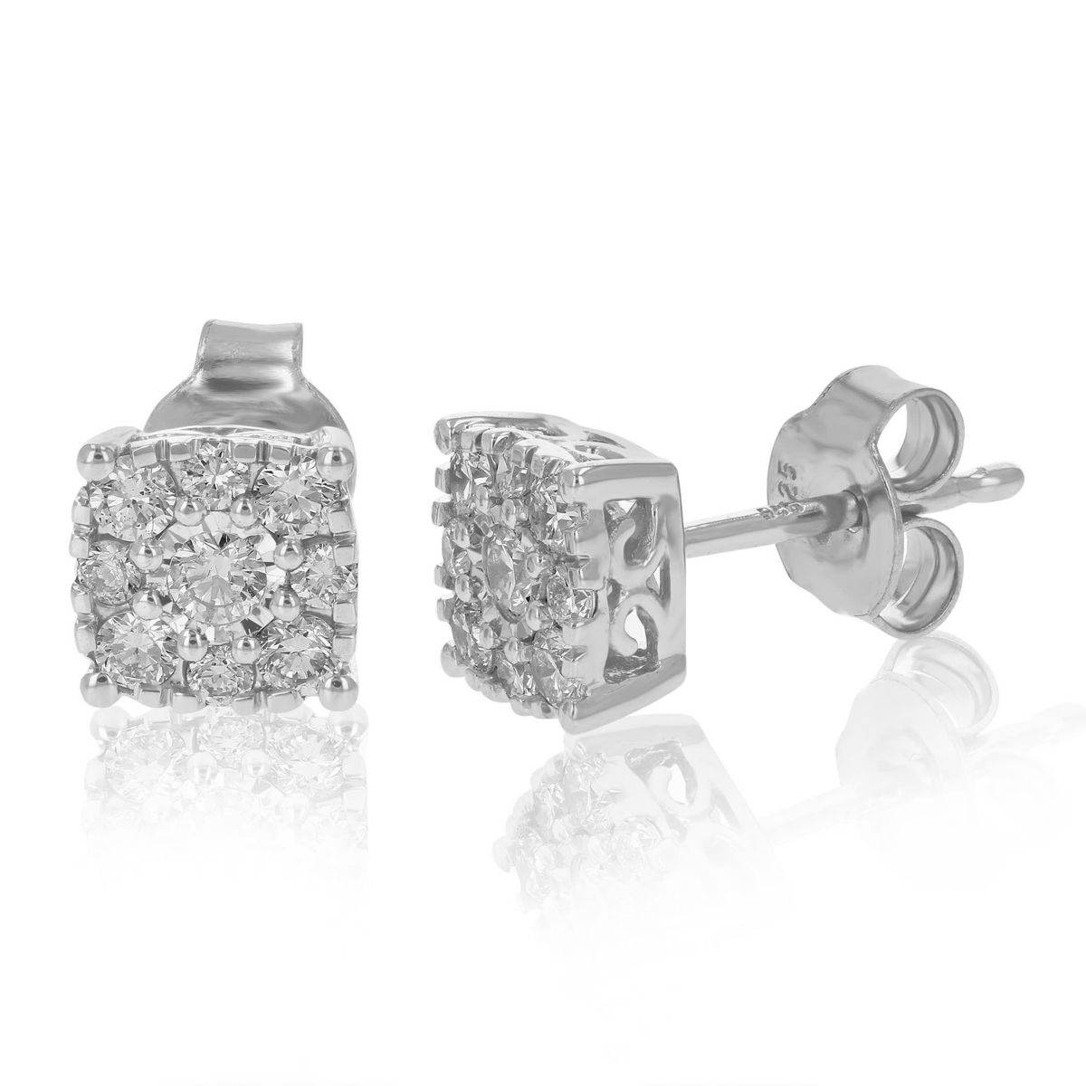 Amairah Lab Created 1/2 ct. t.w. Lab Grown Diamond Stud Earrings in 925 ...