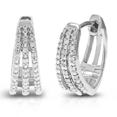Amairah Lab Created 1/10 ct. t.w. Lab Grown Diamond Hoop Earrings in ...