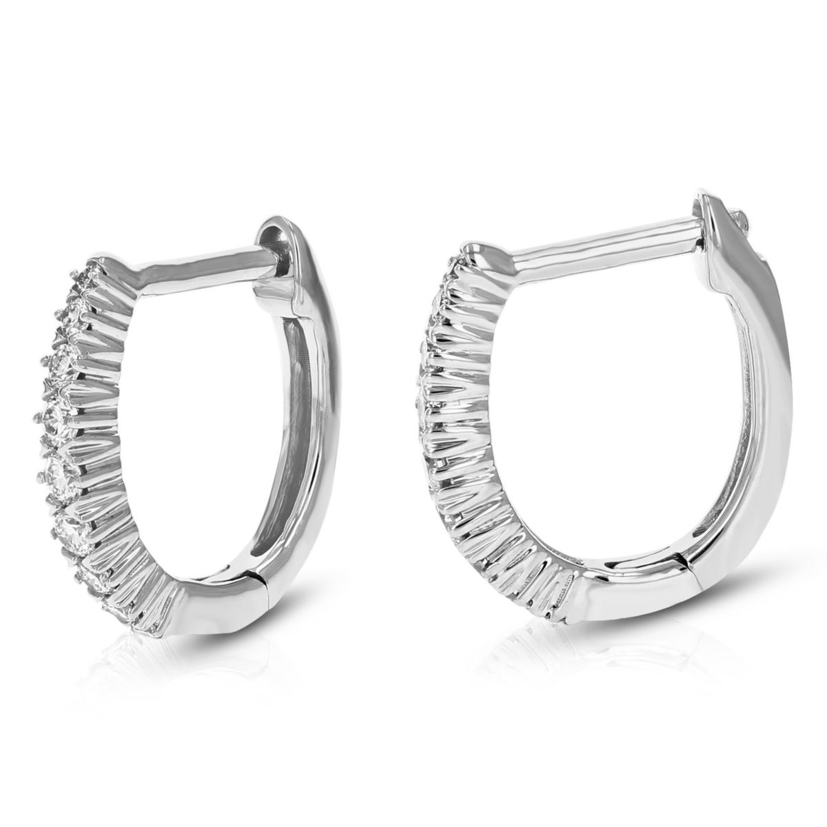 Amairah Lab Created 1/4 ct. t.w. Lab Grown Diamond Hoop Earrings in 14K ...