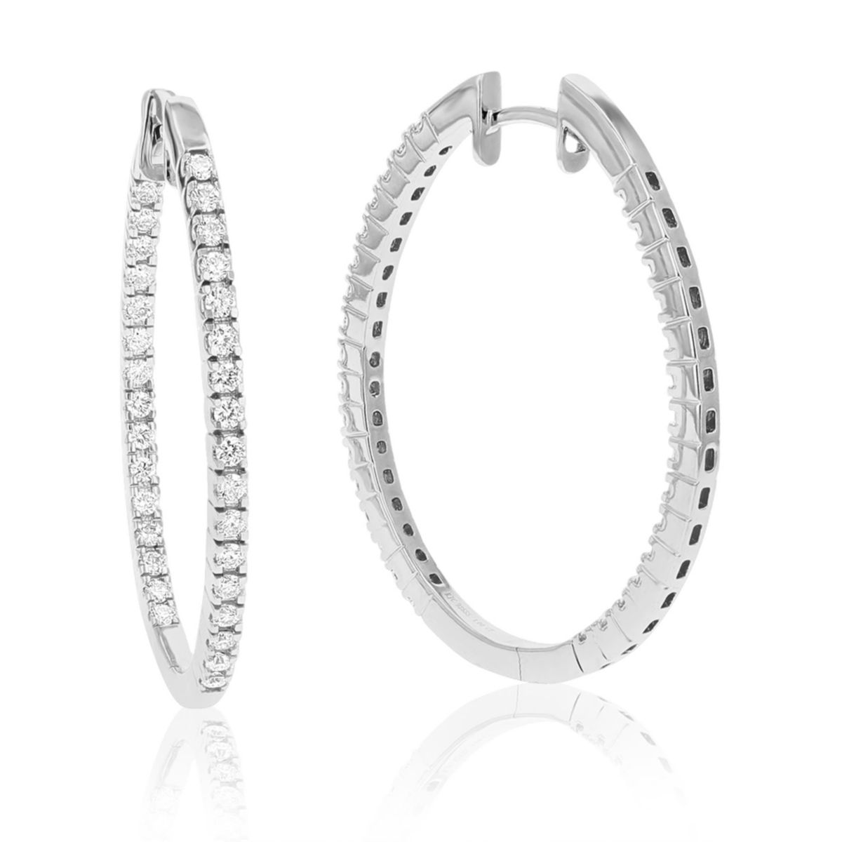 Amairah Lab Created 1 ct. t.w. Lab Grown Diamond Hoop Earrings in 925 ...