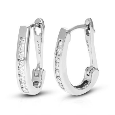 Amairah Lab Created 1/4 ct. t.w. Lab Grown Diamond Hoop Earrings in 925 ...