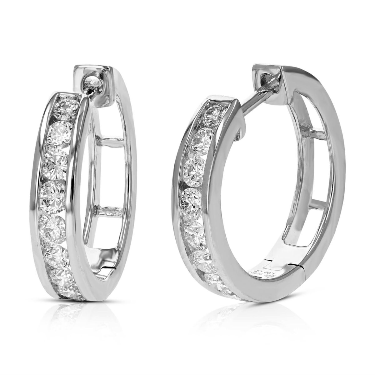 Amairah Lab Created 1 ct. t.w. Lab Grown Diamond Hoop Earrings in 925 ...