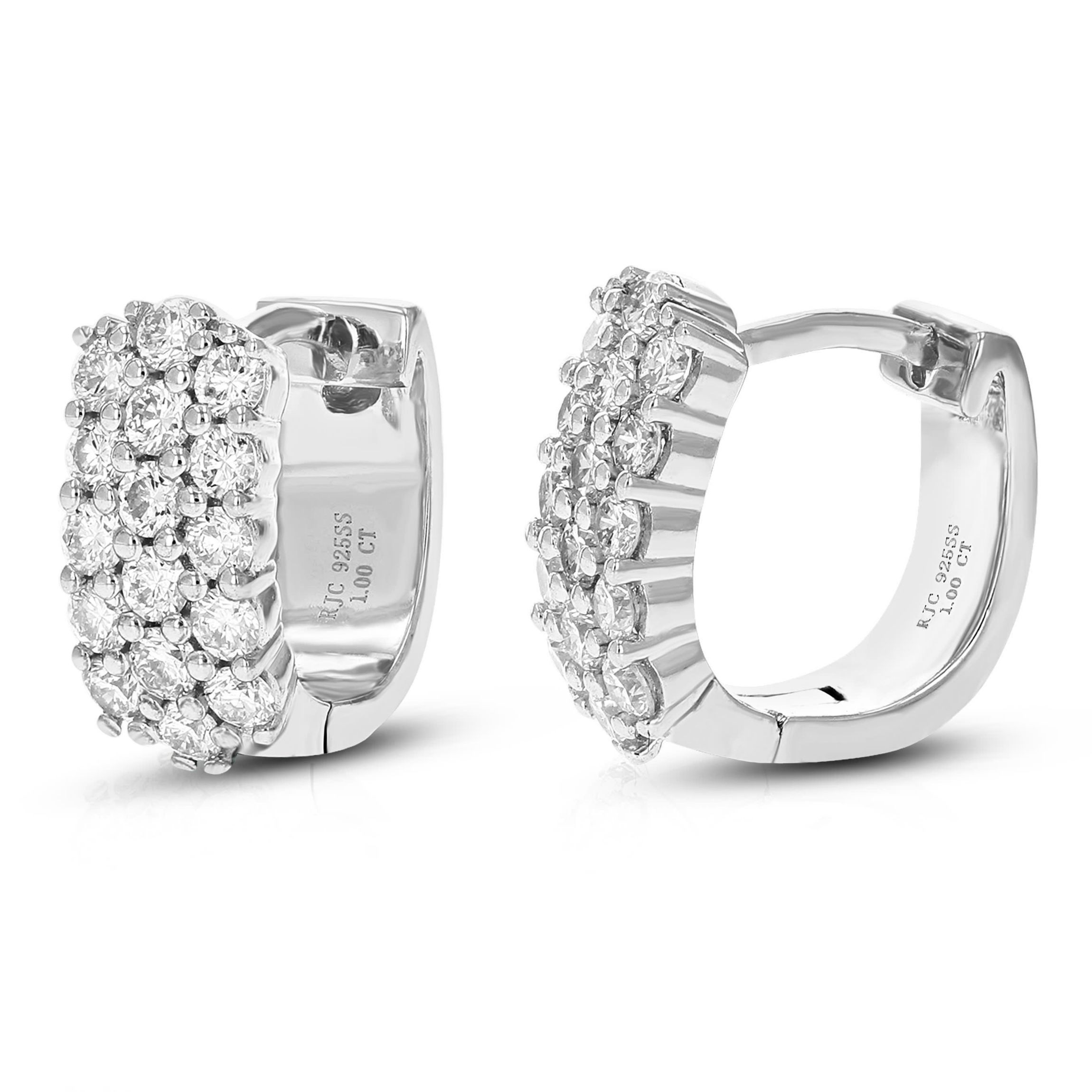 Amairah Lab Created 1 ct. t.w. Lab Grown Diamond Hoop Earrings in 925 ...