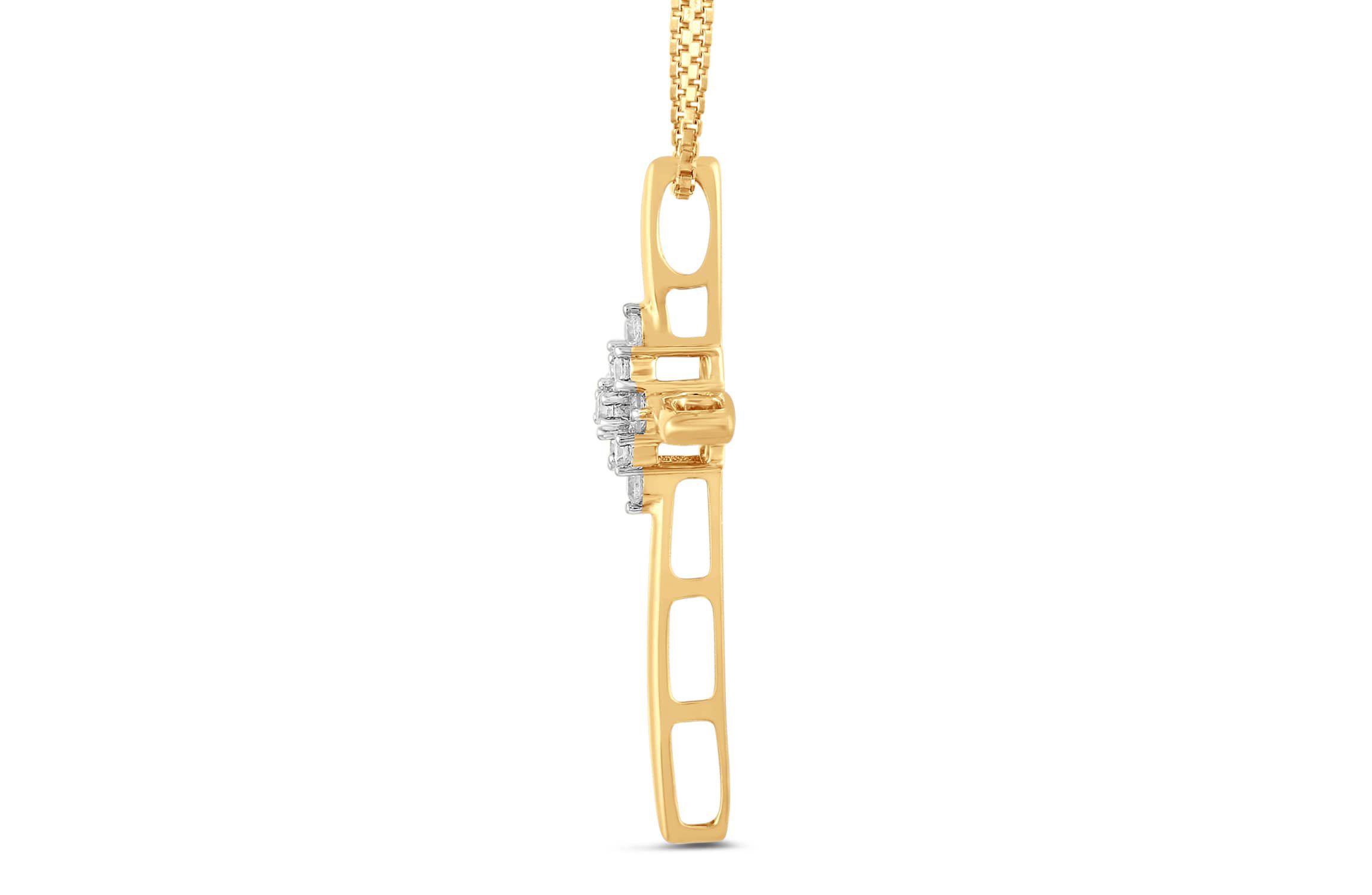 Verifine Jewelry Lab Created Womens Diamond Cross Pendant | Belk