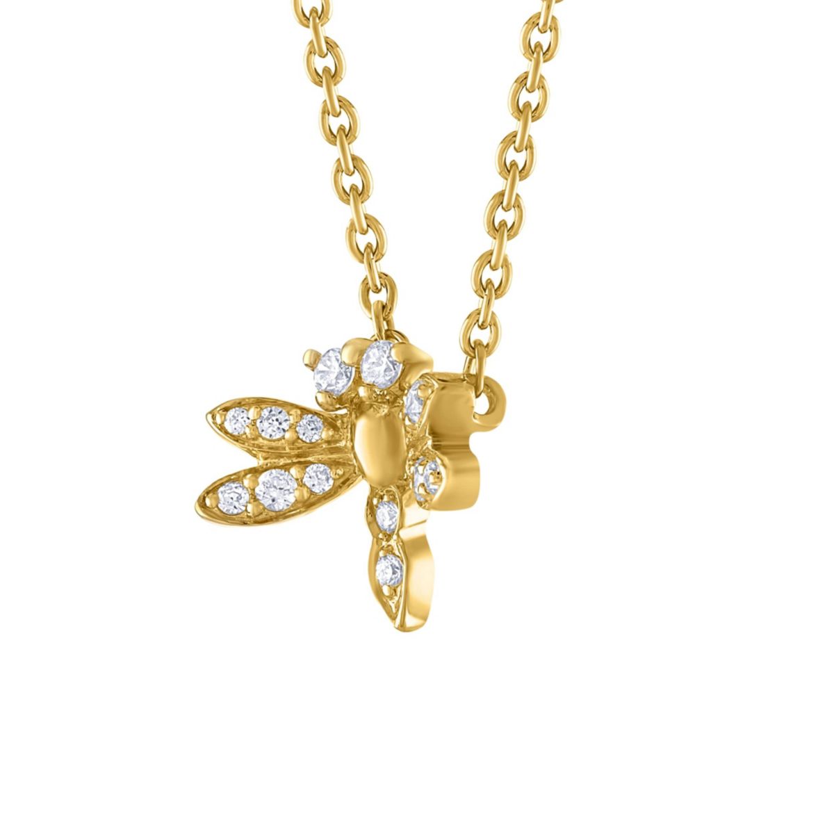 Indigo Jewelry 1/8 ct. tw. Diamond Butterfly Pendant in 10K Gold | Belk