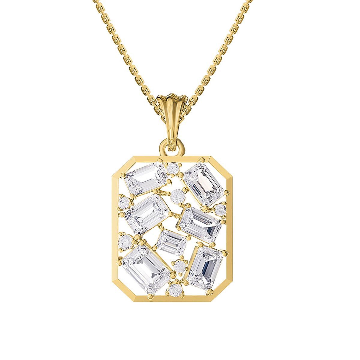 Everyday Icons Lab Created 18k Vermeil Plated Silver 5 Ct Emerald Cut ...