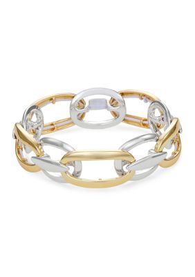 Napier Two Tone Mixed Feelings Stretch Bracelet | belk