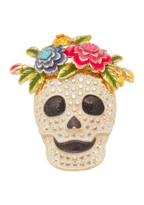 Napier Gold Tone Day of the Dead Pin | belk
