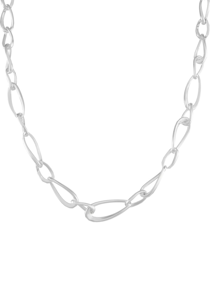 Napier Silver Tone 16'' Links Collar Necklace | Belk