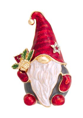 Napier Gold Tone Christmas Gnome Boxed Pin | belk
