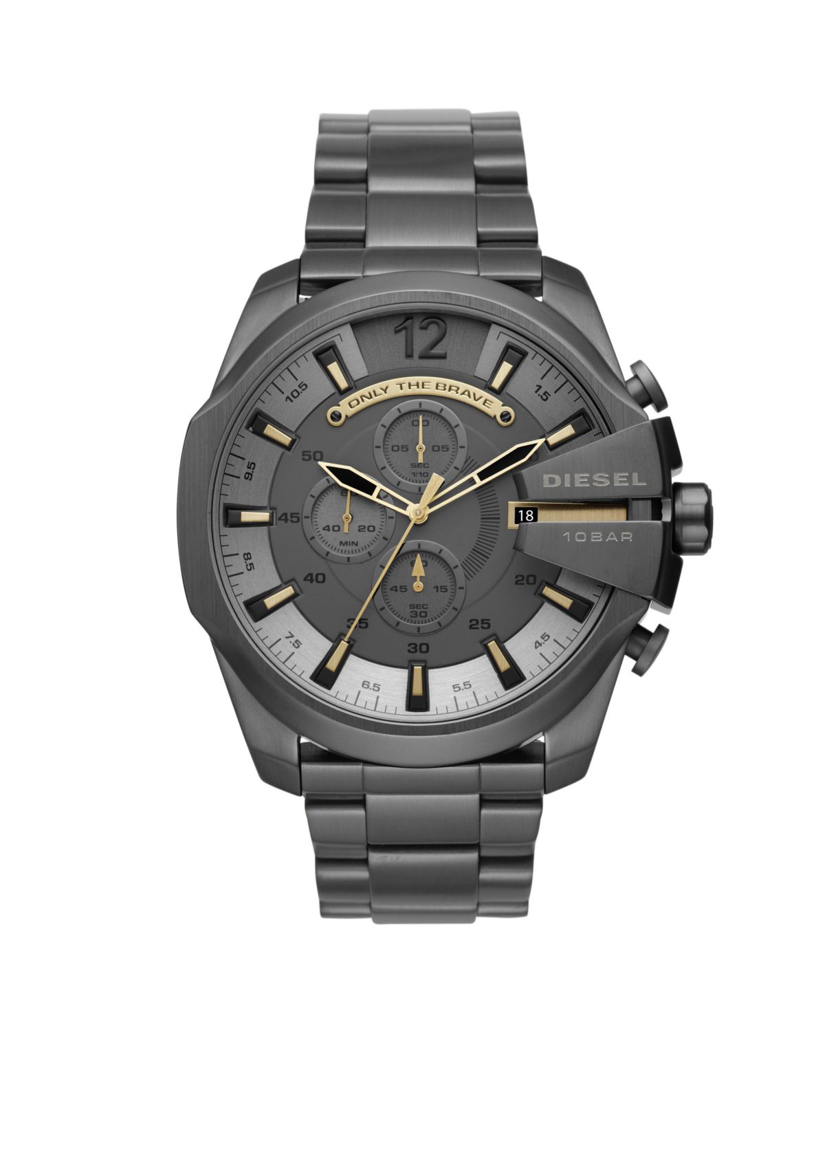 Diesel Men's Mega Chief Gunmetal IP Chronograph Watch | Belk