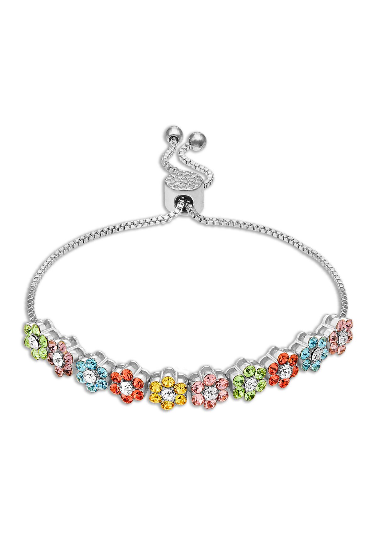 Belk Silverworks Multi Flower Bolo Bracelet | Belk