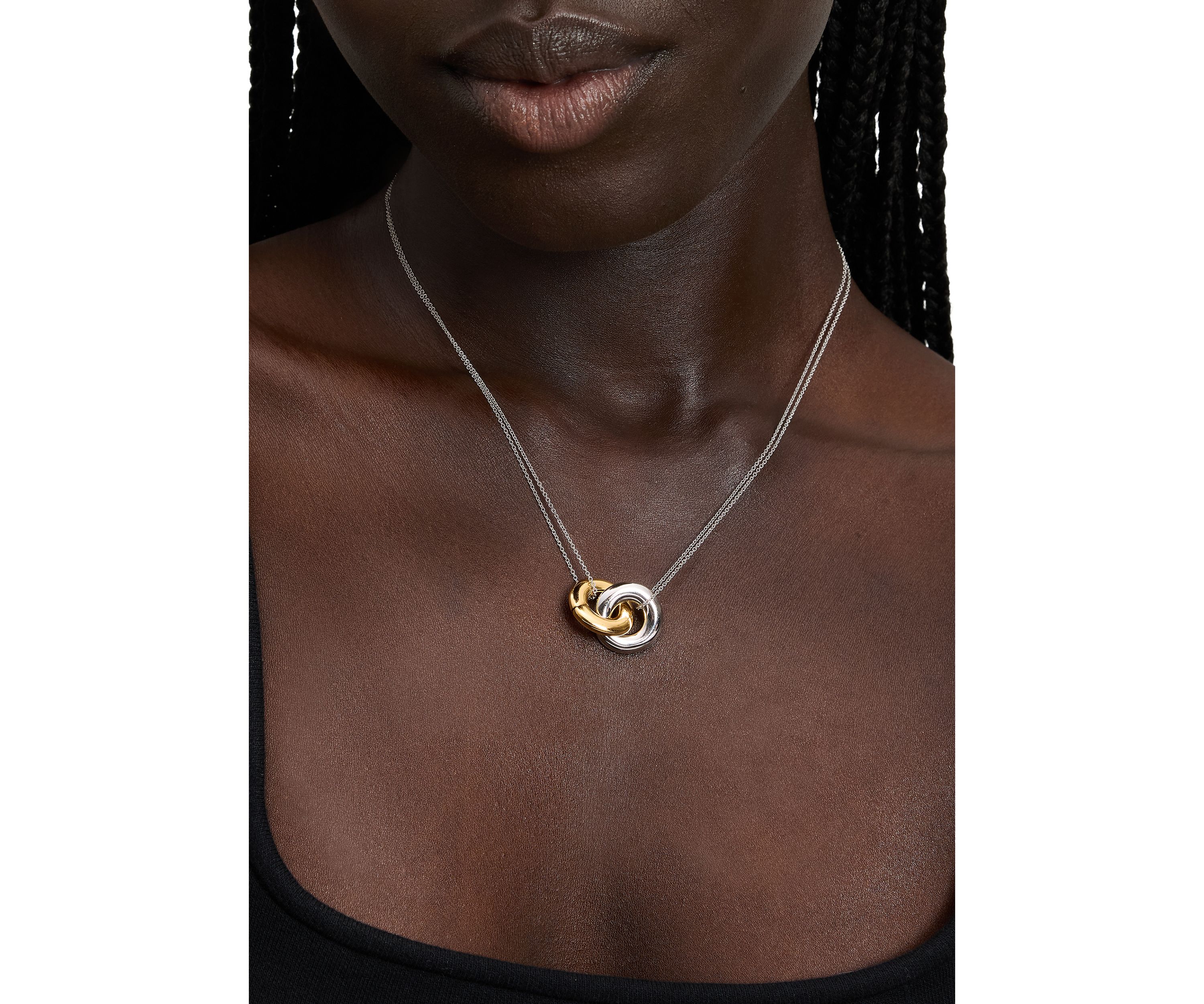 kate spade new york® Two Tone Interlock Pendant Necklace | Belk