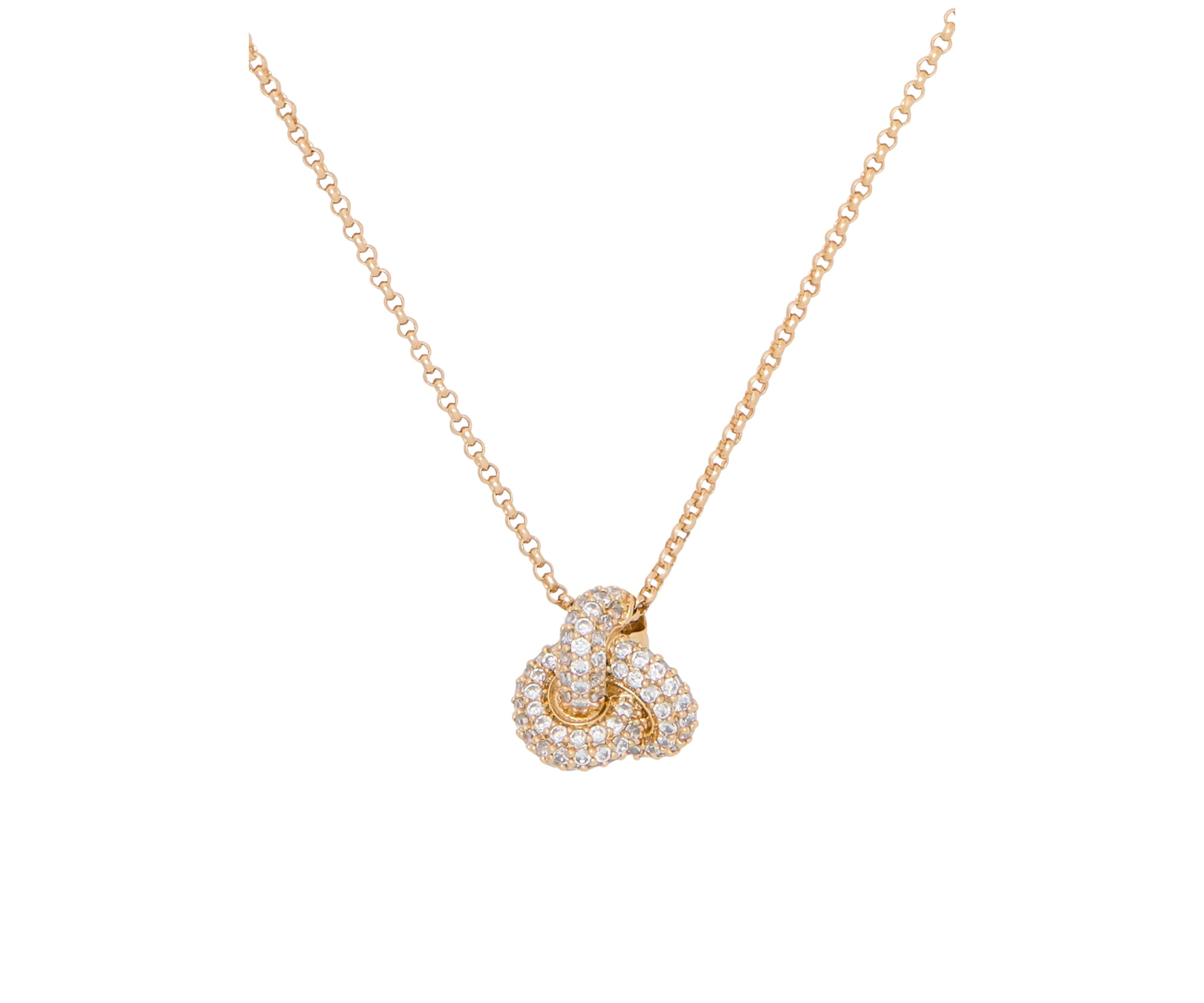 kate spade new york® Double Knot Pave Pendant Necklace | Belk